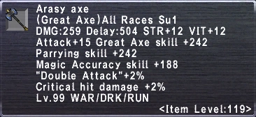 Arasy Axe | FFXIclopedia | Fandom