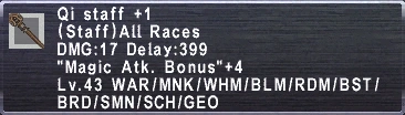 Qi Staff +1 | FFXIclopedia | Fandom