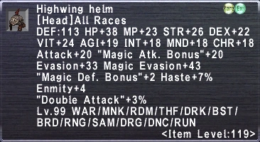 Highwing Helm | FFXIclopedia | Fandom