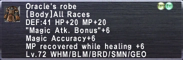 Oracle's Robe | FFXIclopedia | Fandom