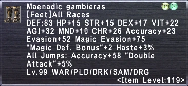 Maenadic Gambieras | FFXIclopedia | Fandom