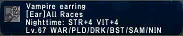 Vampire Earring | FFXIclopedia | Fandom