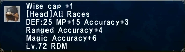 Wise Cap +1 | FFXIclopedia | Fandom