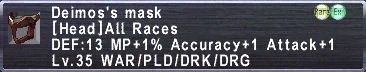 Deimos's Mask | FFXIclopedia | Fandom