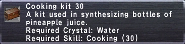 Cooking Kit 30 | FFXIclopedia | Fandom