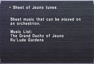Sheet of Jeuno tunes | FFXIclopedia | Fandom
