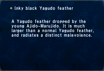 Inky Black Yagudo Feather | FFXIclopedia | Fandom