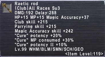 Raetic Rod | FFXIclopedia | Fandom