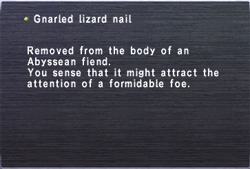 Gnarled lizard nail | FFXIclopedia | Fandom