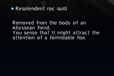 Resplendent roc quill | FFXIclopedia | Fandom