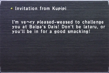Invitation from Kupipi | FFXIclopedia | Fandom