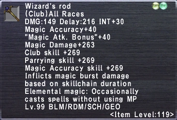 Wizard's Rod | FFXIclopedia | Fandom