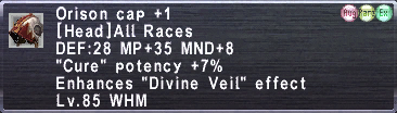 Orison Cap +1 | FFXIclopedia | Fandom