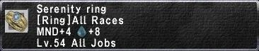 Serenity Ring | FFXIclopedia | Fandom