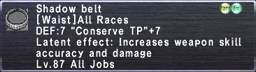 Shadow Belt | FFXIclopedia | Fandom