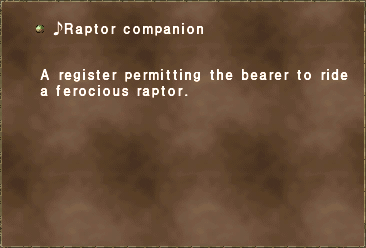 ♪Raptor companion | FFXIclopedia | Fandom