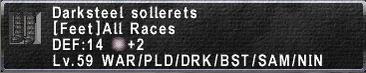 Darksteel Sollerets | FFXIclopedia | Fandom