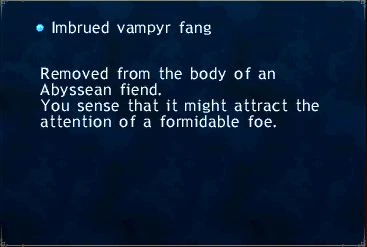 Imbrued vampyr fang | FFXIclopedia | Fandom