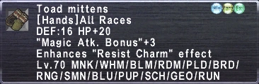 Toad Mittens | FFXIclopedia | Fandom