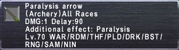 Paralysis Arrow | FFXIclopedia | Fandom