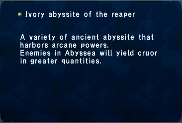 Ivory Abyssite of the Reaper | FFXIclopedia | Fandom