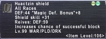 Huactzin Shield | FFXIclopedia | Fandom
