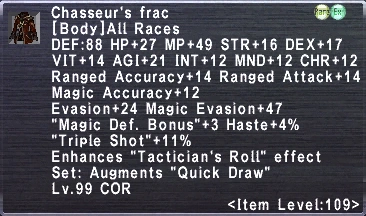 Chasseur's Frac | FFXIclopedia | Fandom