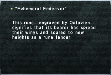 "Ephemeral Endeavor" | FFXIclopedia | Fandom