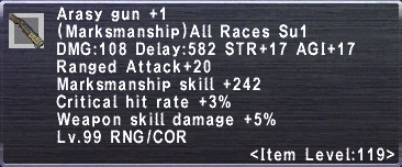 Arasy Gun +1 | FFXIclopedia | Fandom