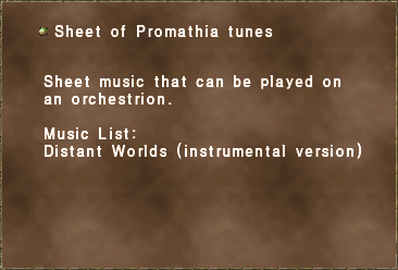 Sheet of Promathia tunes | FFXIclopedia | Fandom