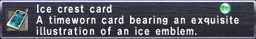 Ice Crest Card | FFXIclopedia | Fandom