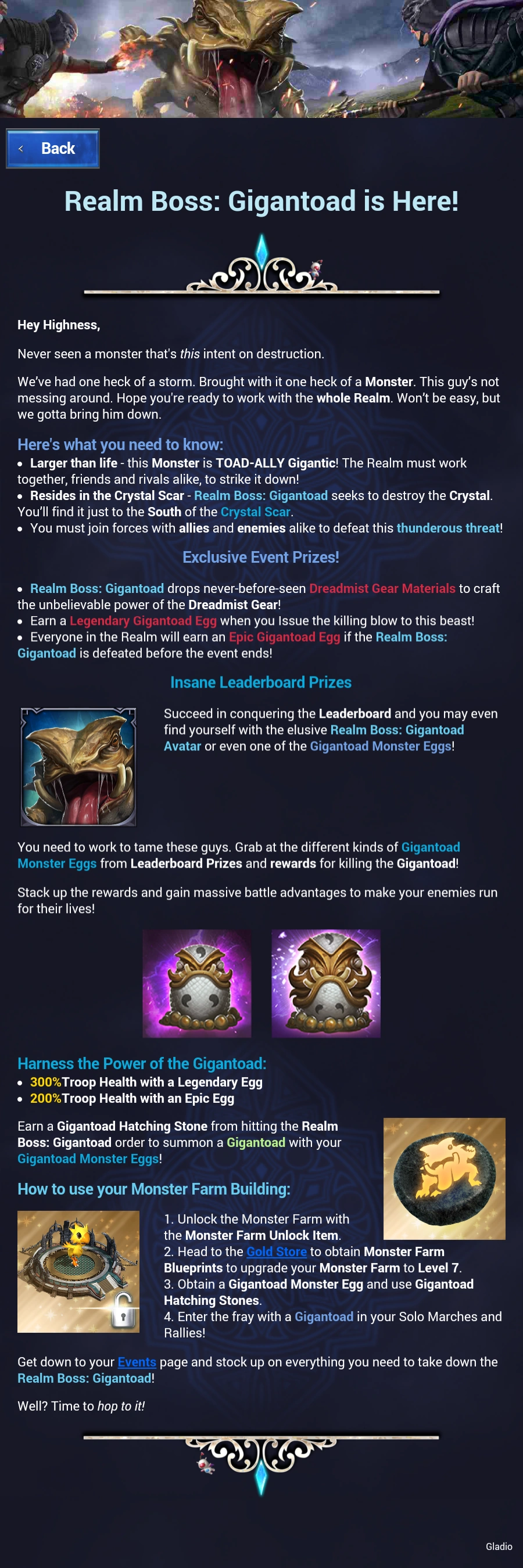 Gigantoad Realm Boss - Final Fantasy XV: A New Empire Wiki