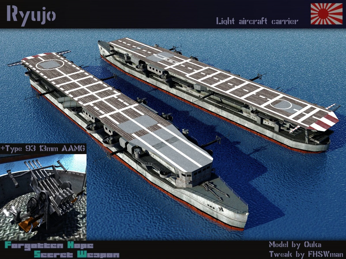 IJN Ryujo | Forgotten Hope Secret Weapon Wiki | Fandom