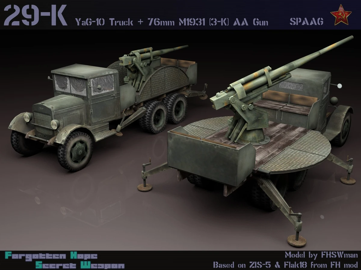 76 mm SPAA 29-K | Forgotten Hope Secret Weapon Wiki | Fandom