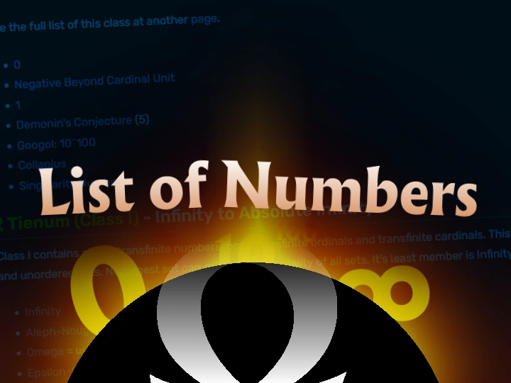 The List Of Numbers | Fictional Googology Wiki | Fandom