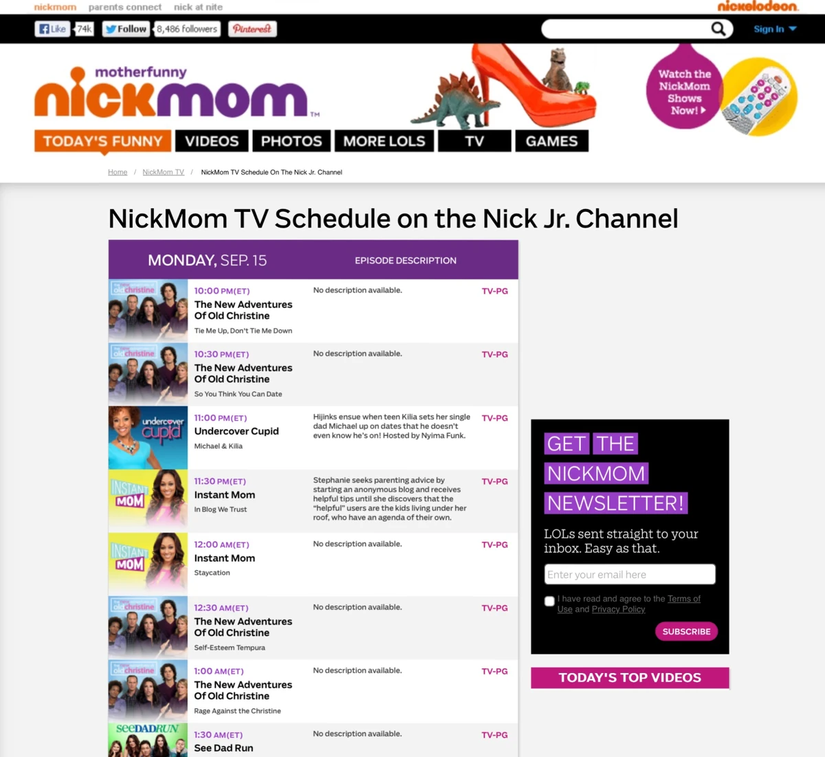Arc.nickmom.com/tv-schedule | Fictional Websites Wiki | Fandom
