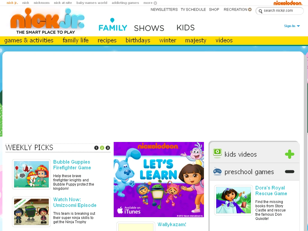 Arc.nickjr.com/Site information | Fictional Websites Wiki | Fandom