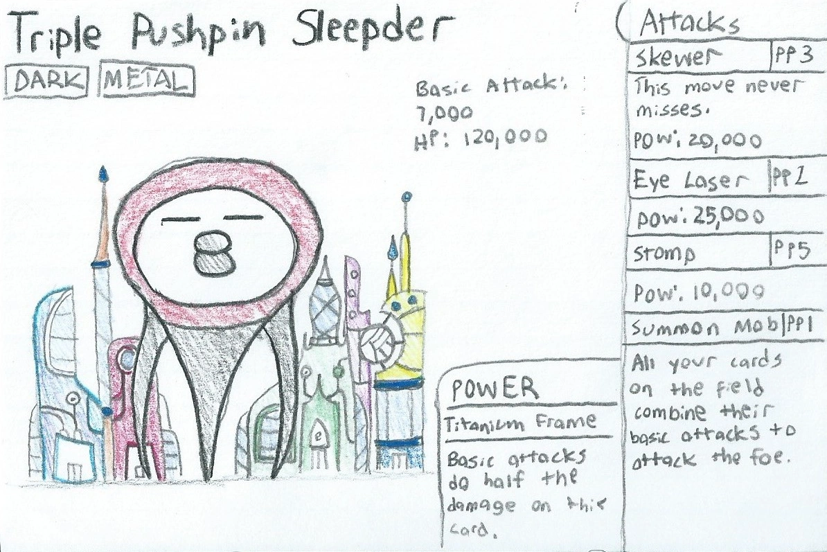 Triple Pushpin Sleepder | Fight of the Foos Wiki | Fandom
