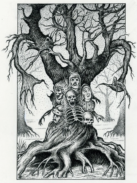 Gnarled Tree Illustration