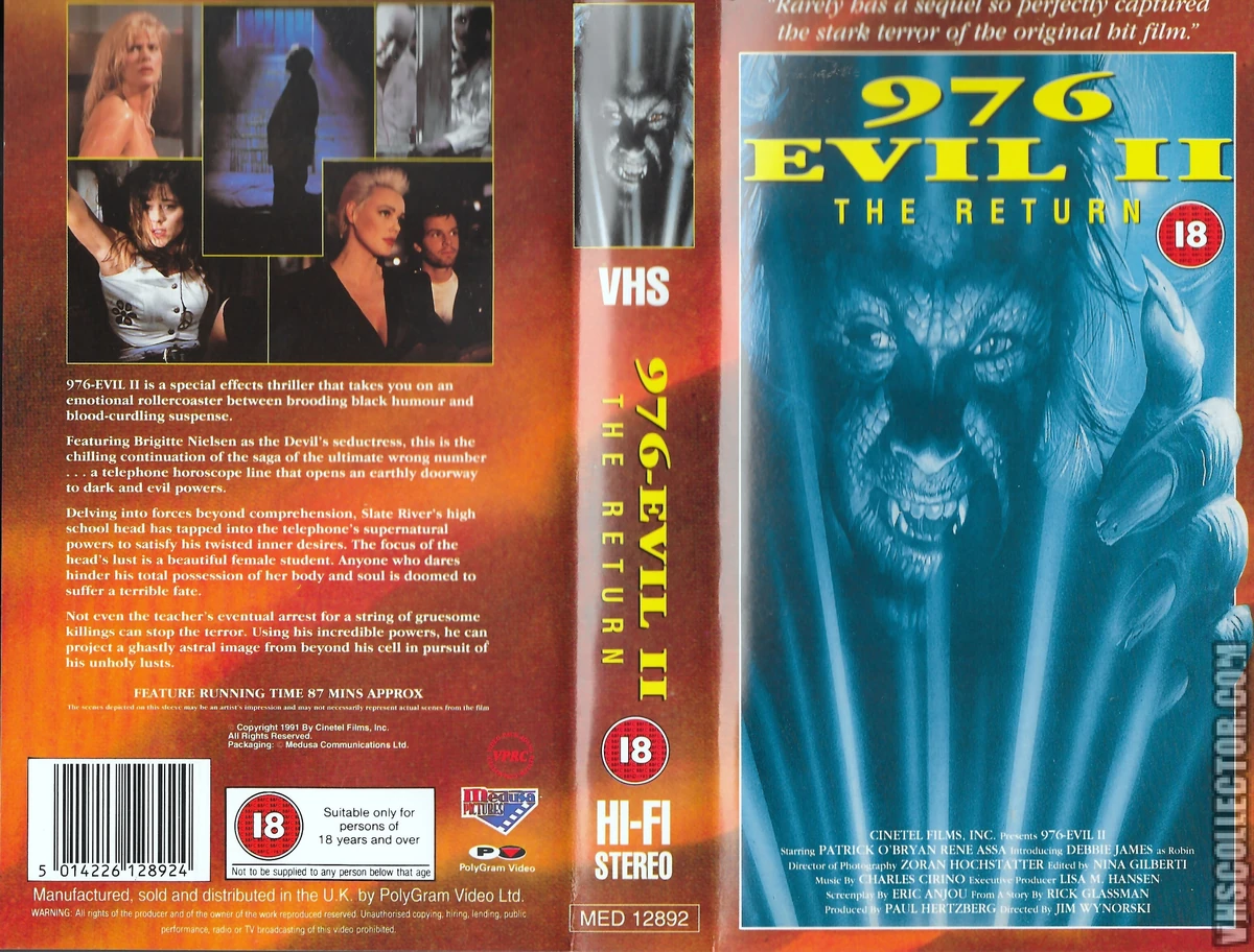 976-Evil II/Home media | Moviepedia | Fandom