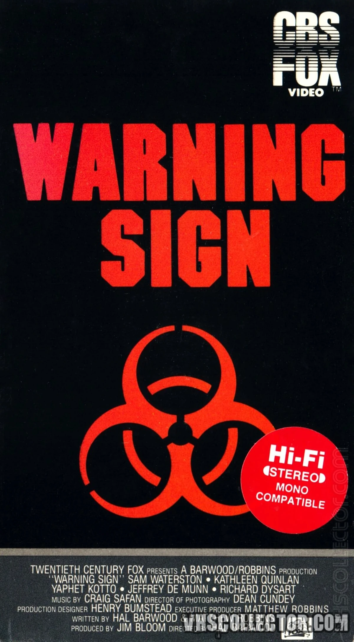Warning Sign (film)/Home media | Moviepedia | Fandom