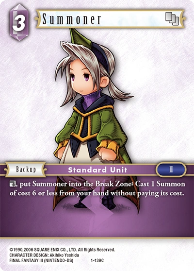 Summoner (1-139) | Final Fantasy Card Game Wikia | Fandom