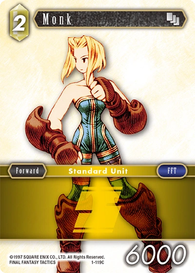 Monk (1-119) | Final Fantasy Card Game Wikia | Fandom