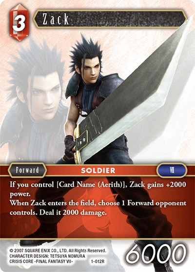 Zack | Final Fantasy Card Game Wikia | Fandom