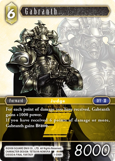 Gabranth (1-098) | Final Fantasy Card Game Wikia | Fandom