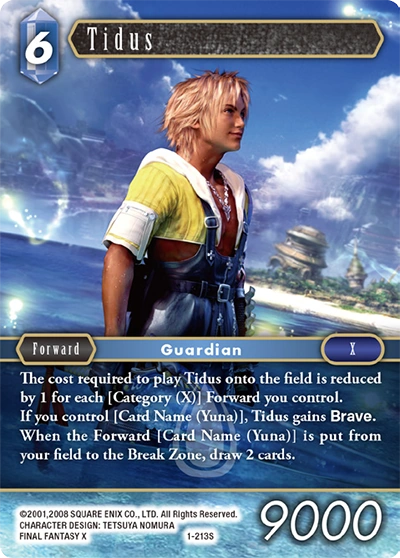 Tidus (1-213) | Final Fantasy Card Game Wikia | Fandom