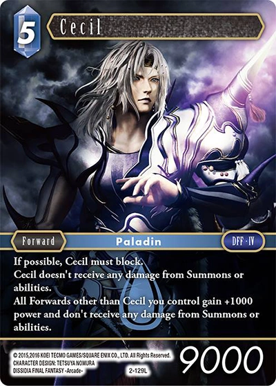 Cecil (2-129) | Final Fantasy Card Game Wikia | Fandom