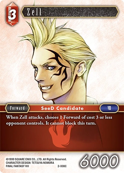 Zell (2-008) | Final Fantasy Card Game Wikia | Fandom