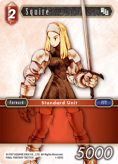 Squire (1-025) | Final Fantasy Card Game Wikia | Fandom