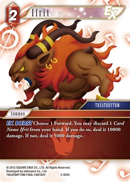 Ifrit (5-003C) | Final Fantasy Card Game Wikia | Fandom